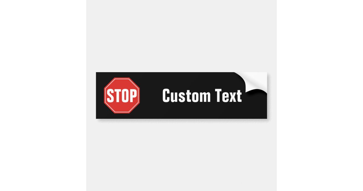 STOP Sign Bumper Sticker | Zazzle