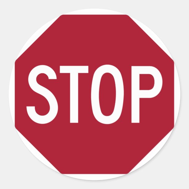 Stop Stickers | Zazzle