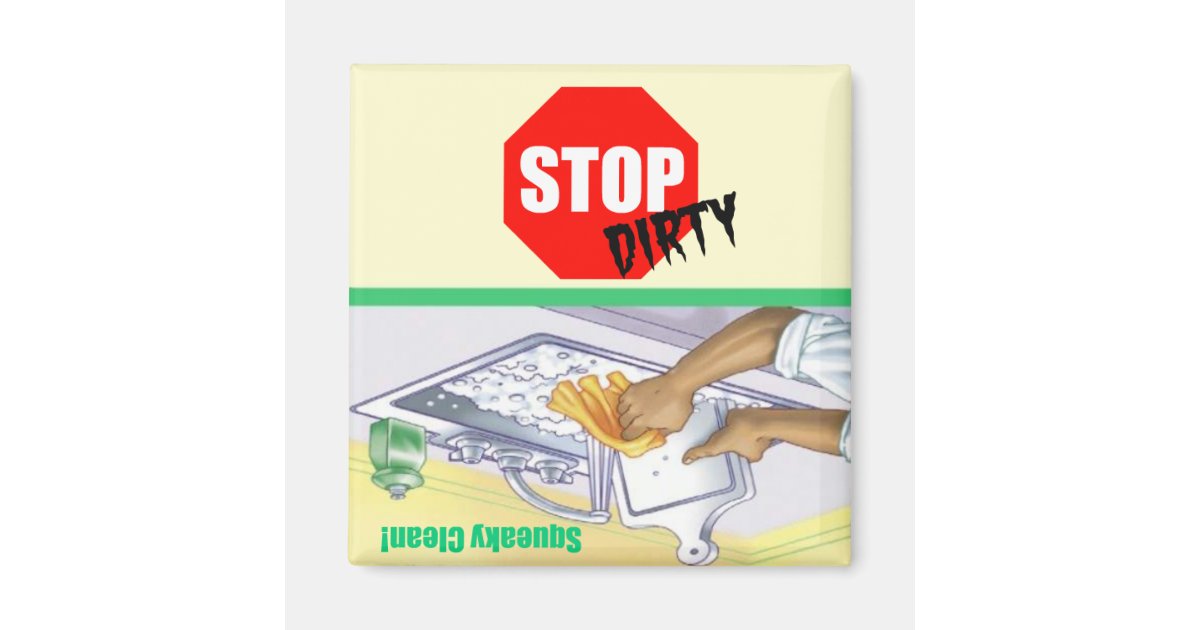 Stop Sign Clean Dirty Indicator Dishwasher Magnet | Zazzle