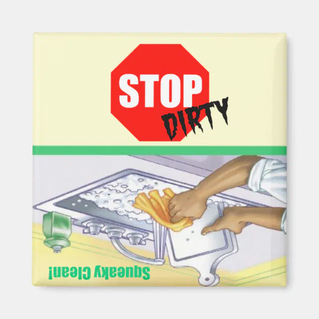 Stop Sign Clean Dirty Indicator Dishwasher Magnet | Zazzle