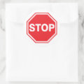 Stop Sign Decal Classic Round Sticker | Zazzle