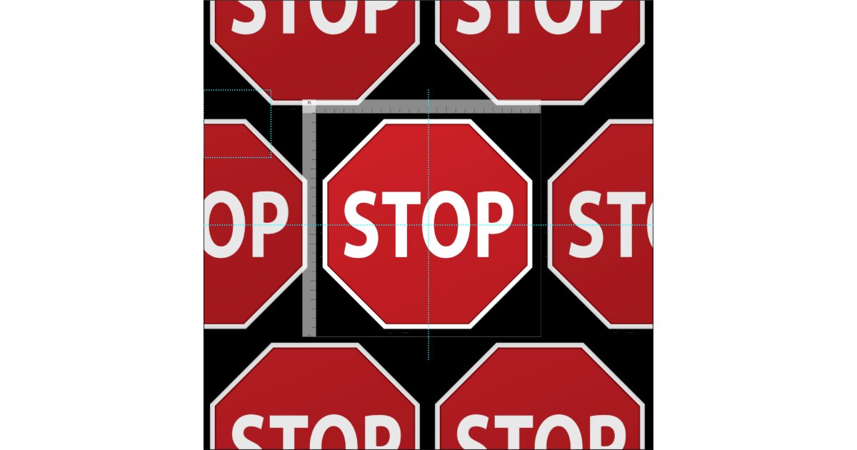 Stop Sign Design Fabric | Zazzle