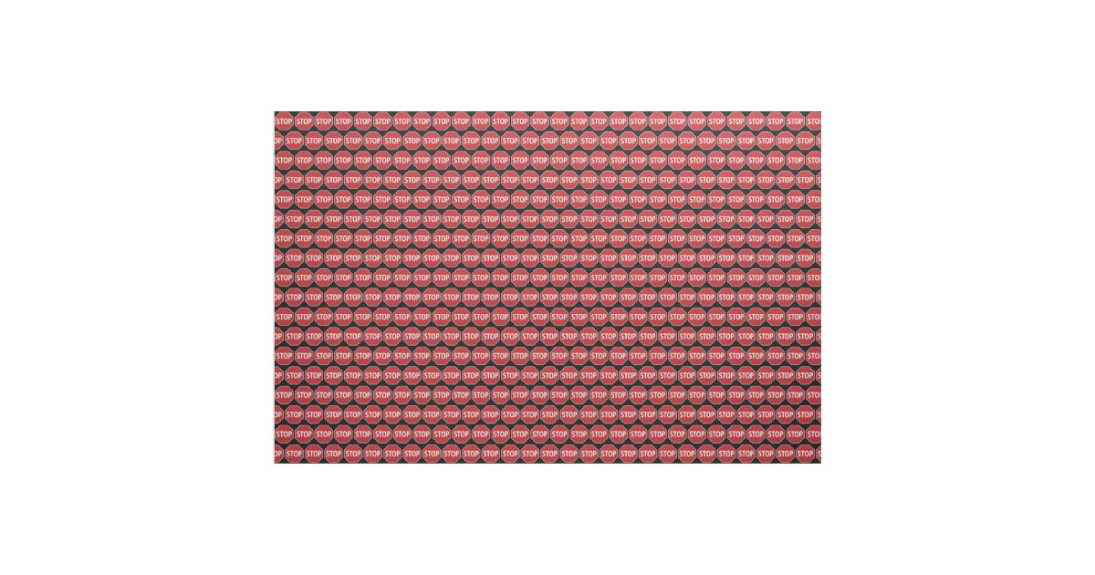 Stop Sign Design Fabric | Zazzle.com