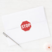 Stop Sign Design! Unique cool design! Classic Round Sticker | Zazzle