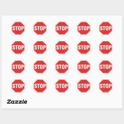 Stop Sign Design! Unique cool design! Classic Round Sticker | Zazzle