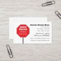 Stop Sign Driver Instructor Business Cards | Zazzle