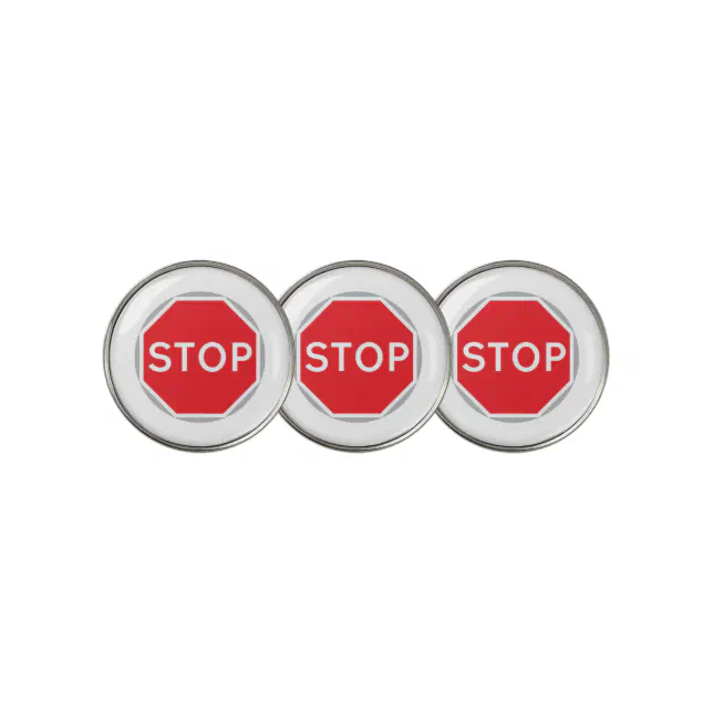 Stop Sign Golf Ball Marker | Zazzle