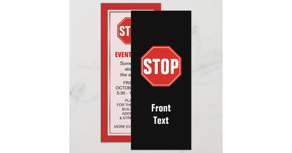 STOP Sign Invitation | Zazzle