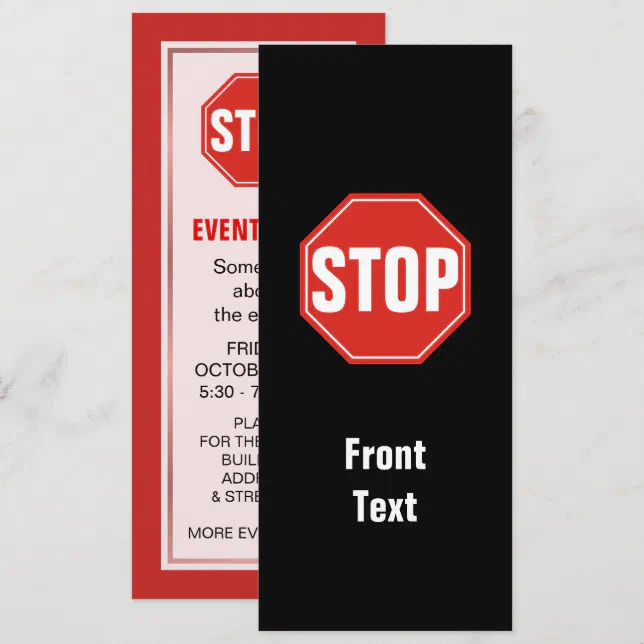 STOP Sign Invitation | Zazzle