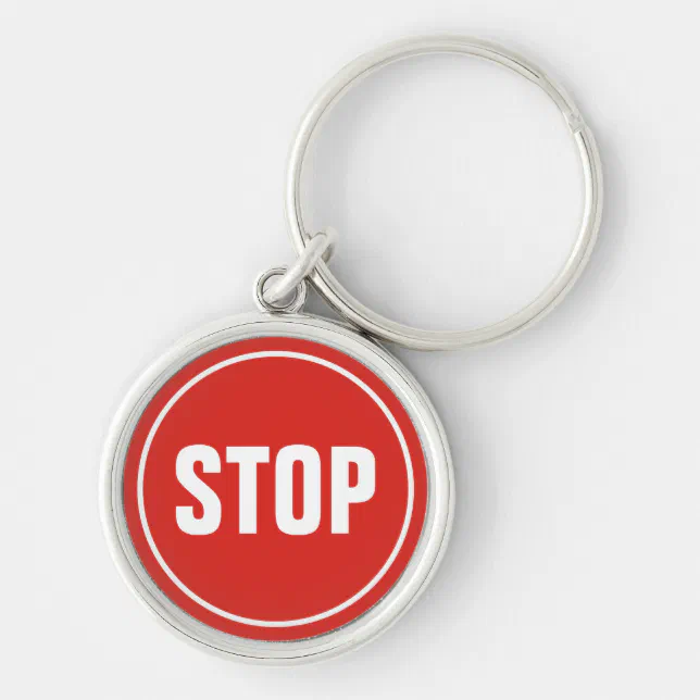 STOP Sign Keychain | Zazzle