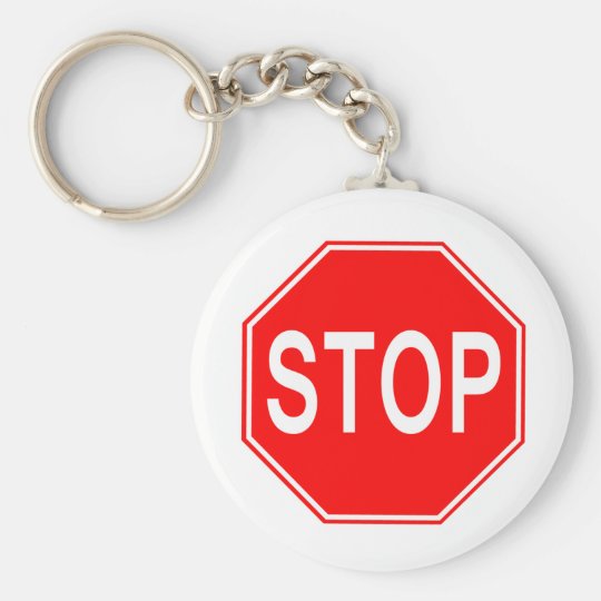 Stop Sign - Keychain | Zazzle.com