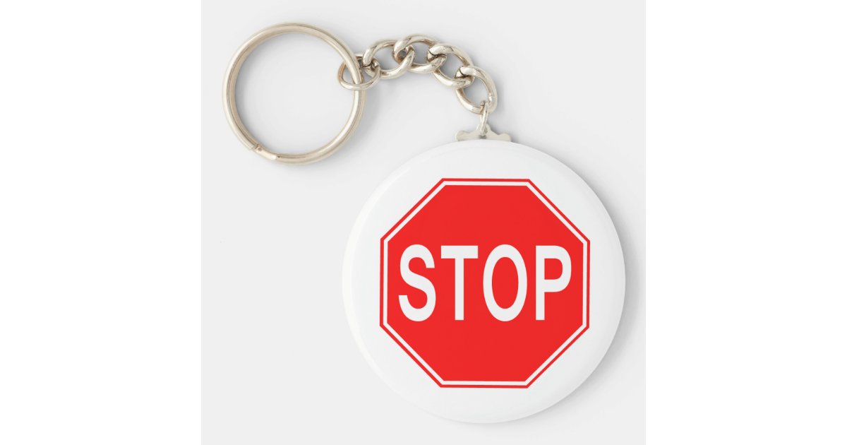 Stop Sign - Keychain | Zazzle.com