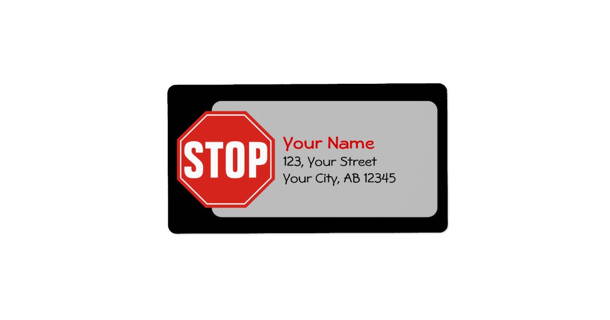 STOP Sign Label | Zazzle