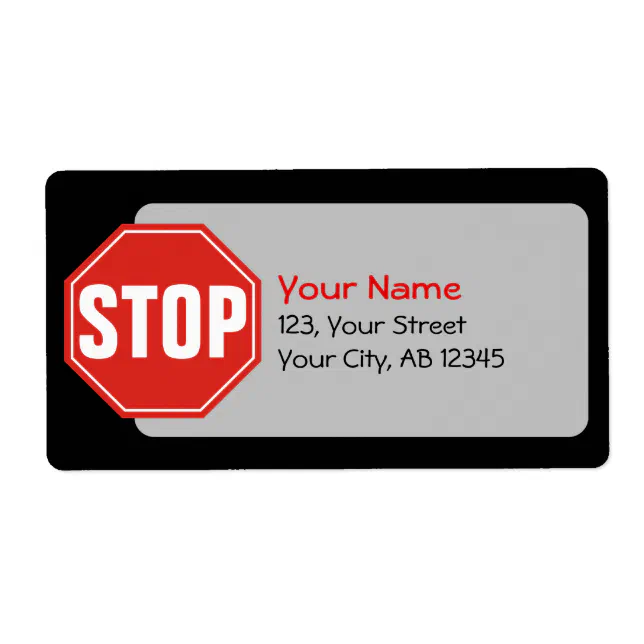 STOP Sign Label | Zazzle