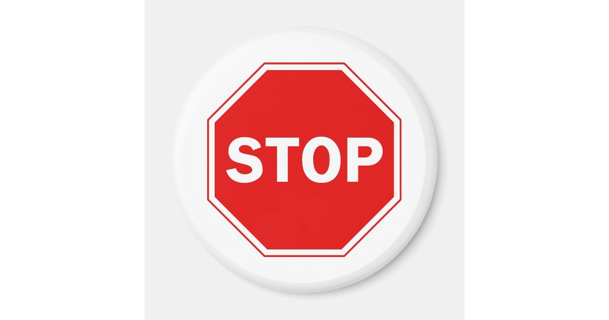 Stop Sign Magnet | Zazzle