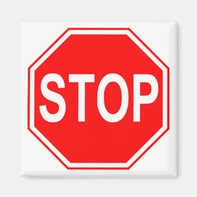 Stop Sign magnet | Zazzle