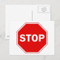 Stop Sign Postcard | Zazzle