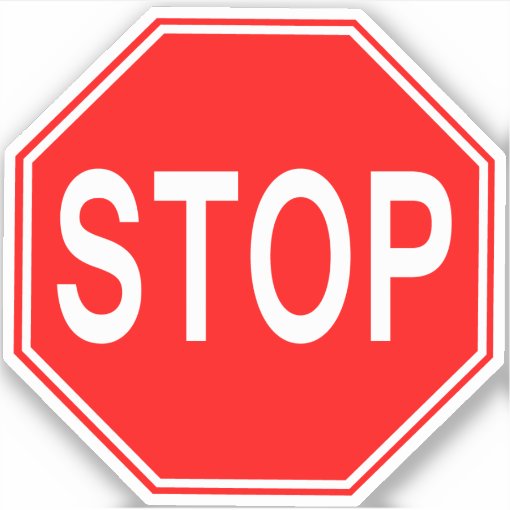 Stop Sign Sticker | Zazzle