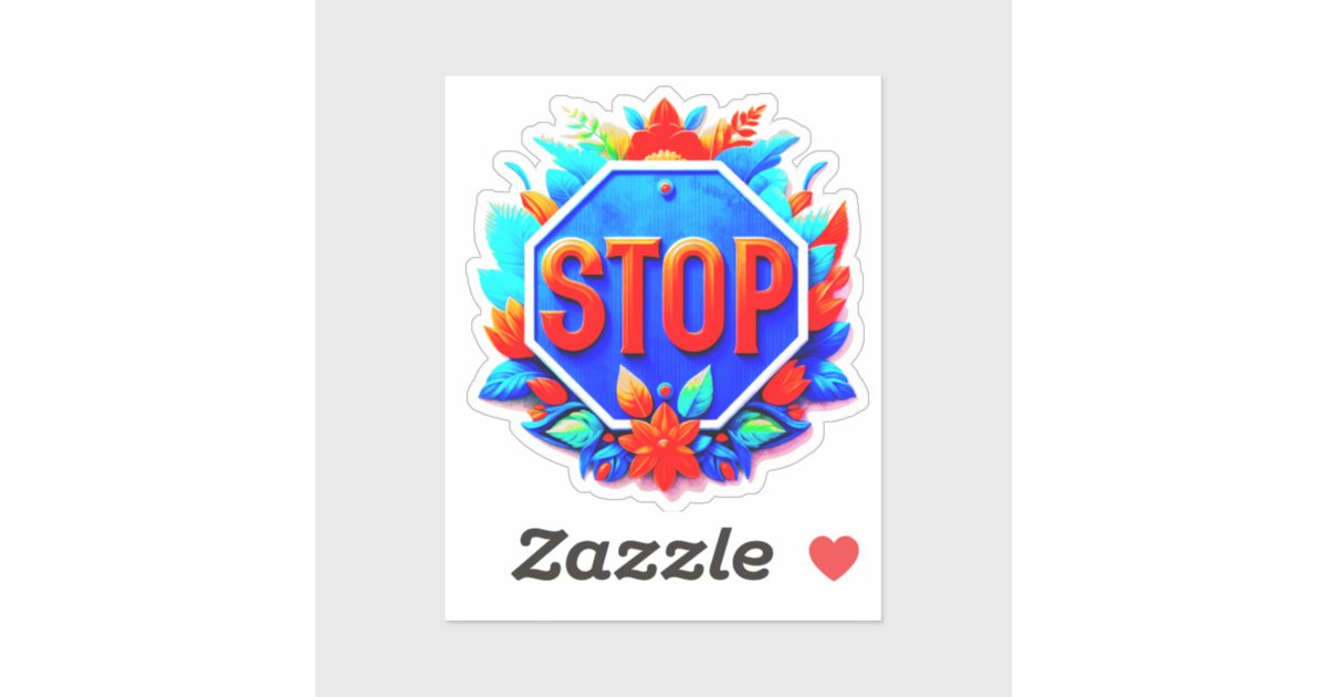 Stop Sign Sticker | Zazzle