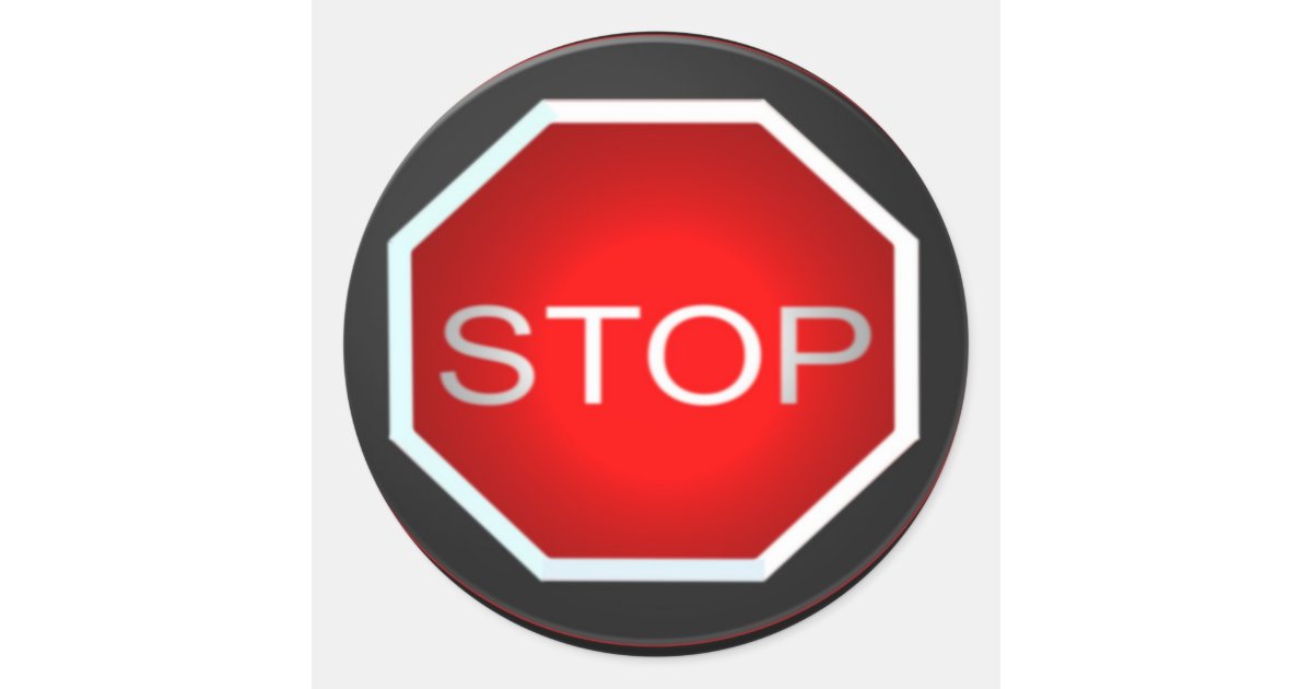 Stop Sign Sticker | Zazzle