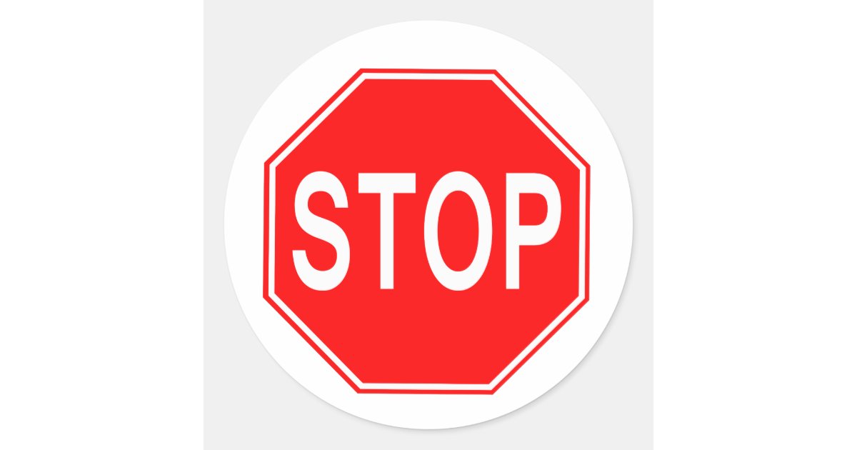 Stop Sign - sticker | Zazzle