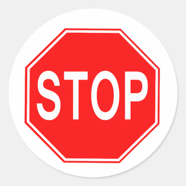 Stop Sign - sticker | Zazzle