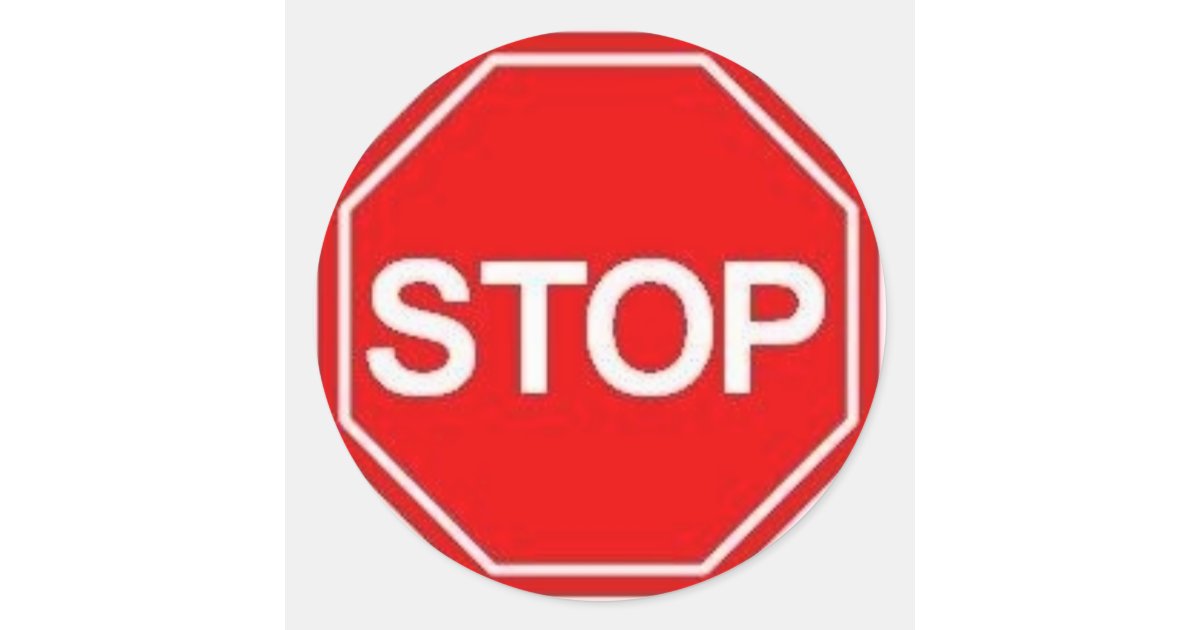 Stop Sign Sticker | Zazzle