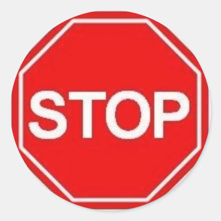 Stop Sign Sticker | Zazzle