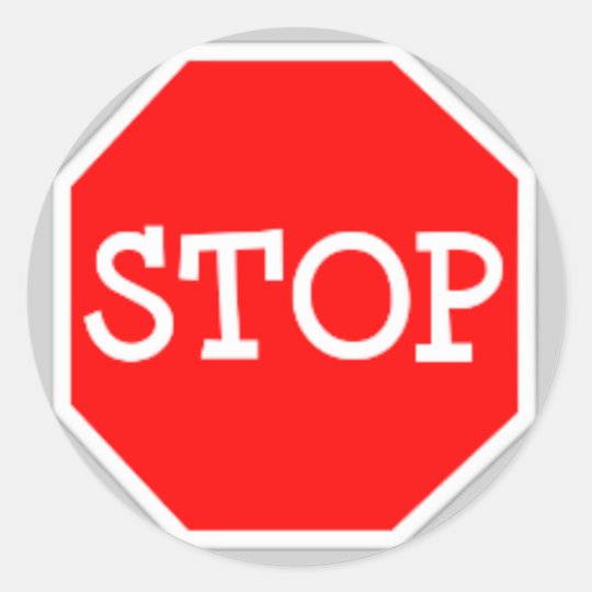 Stop Sign Stickers | Zazzle.com