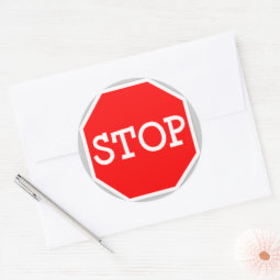Stop Sign Stickers | Zazzle
