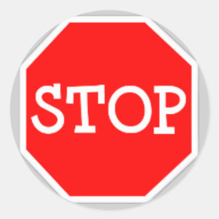 Stop Stickers | Zazzle