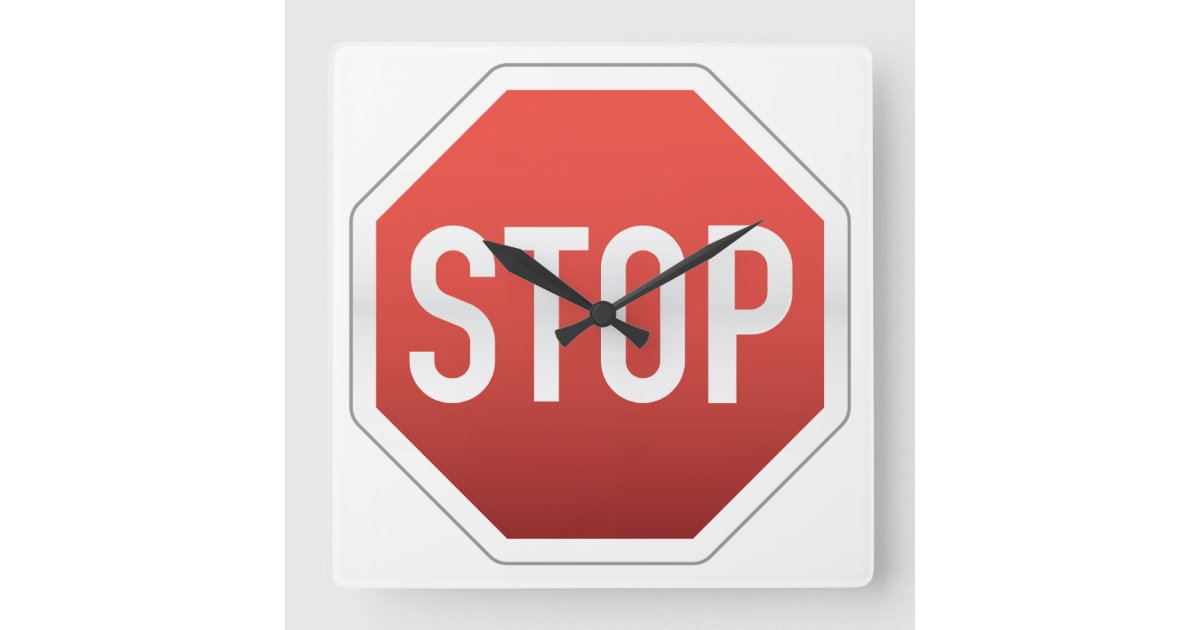 STOP sign Wall Clock | Zazzle