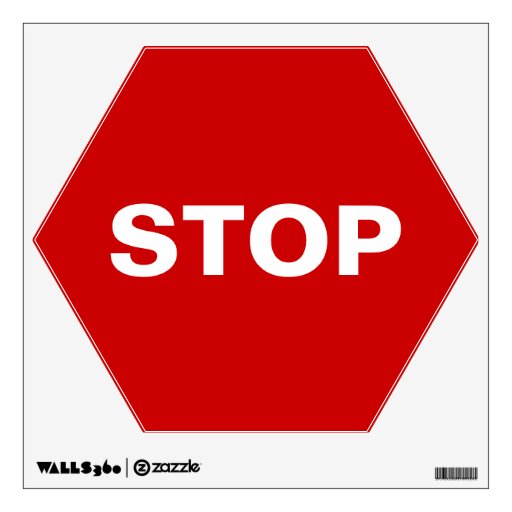 STOP Sign Wall Decal | Zazzle