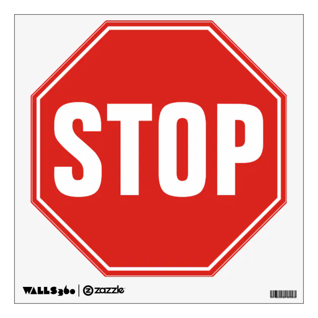 STOP Sign Wall Decal | Zazzle