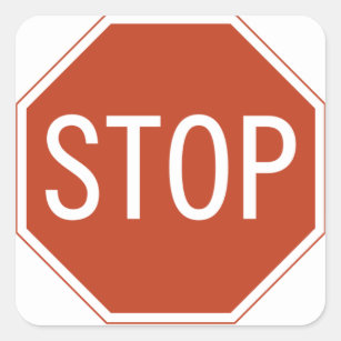 Orange Stop Sign