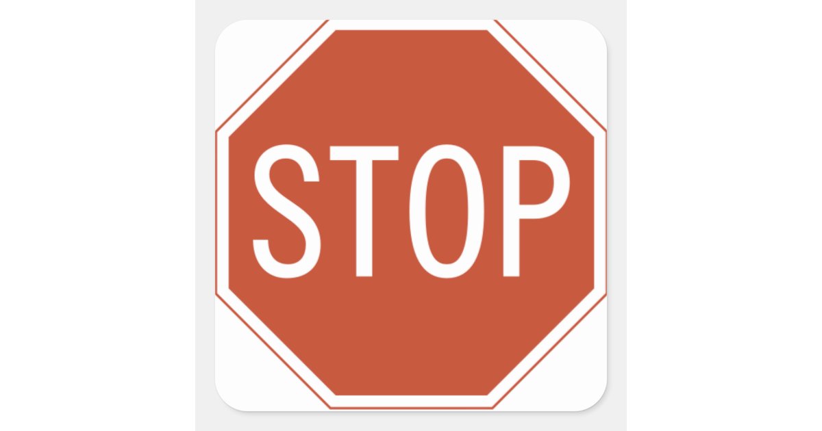 Stop Stickers | Zazzle