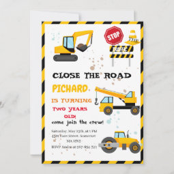 Stop the traffic,close the road baby shower invitation | Zazzle