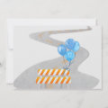 Stop the traffic close the road cars boy birthday invitation | Zazzle