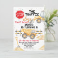 Stop The Traffic Close The Road Construction Invitation | Zazzle