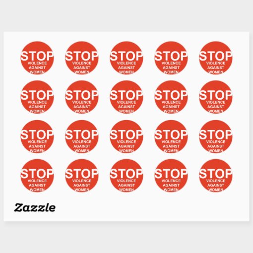 Stop Violence Against Women Classic Round Sticker | Zazzle