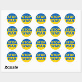 Stop War Ukraine Ukrainian Classic Round Sticker | Zazzle
