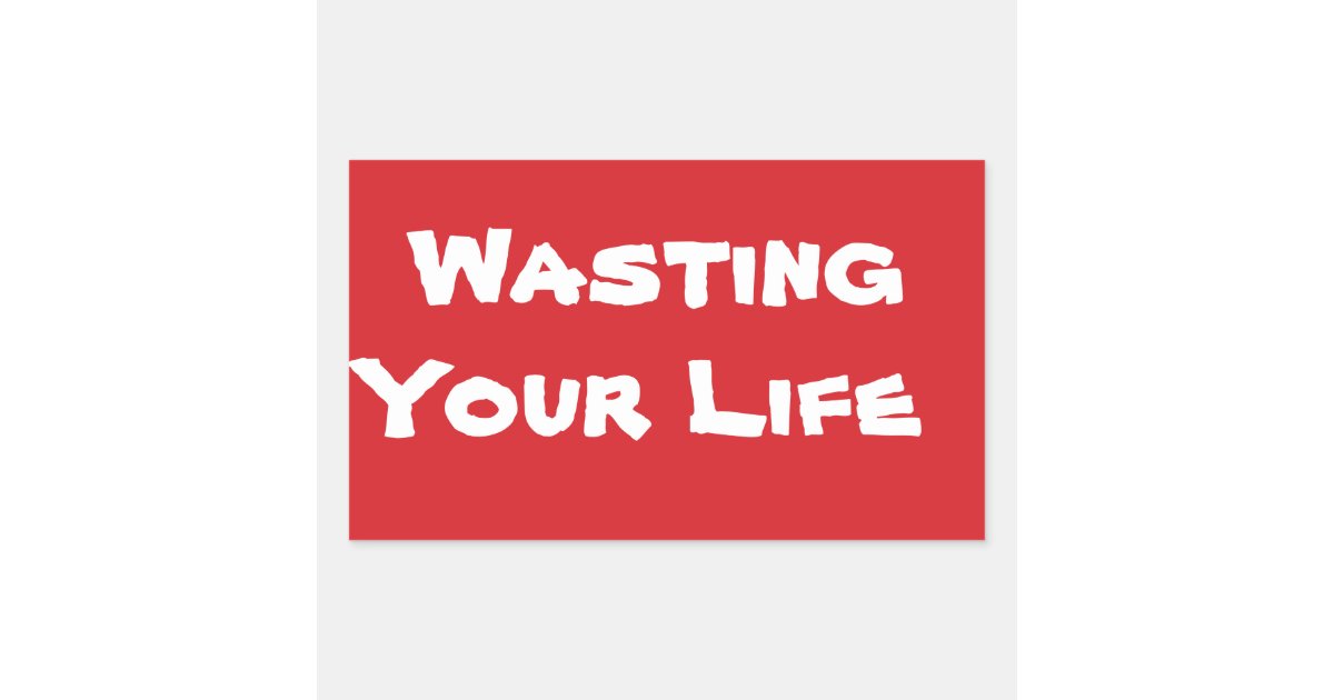 STOP Wasting Your Time Stop Sign Sticker | Zazzle