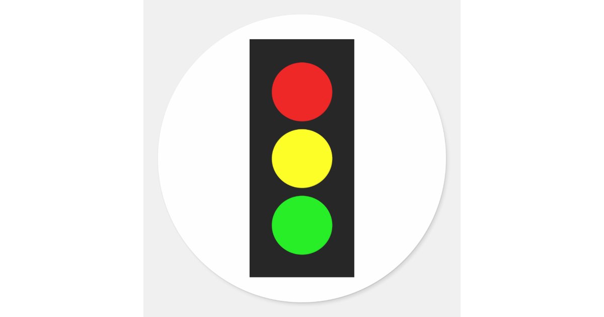 Stoplight Classic Round Sticker | Zazzle