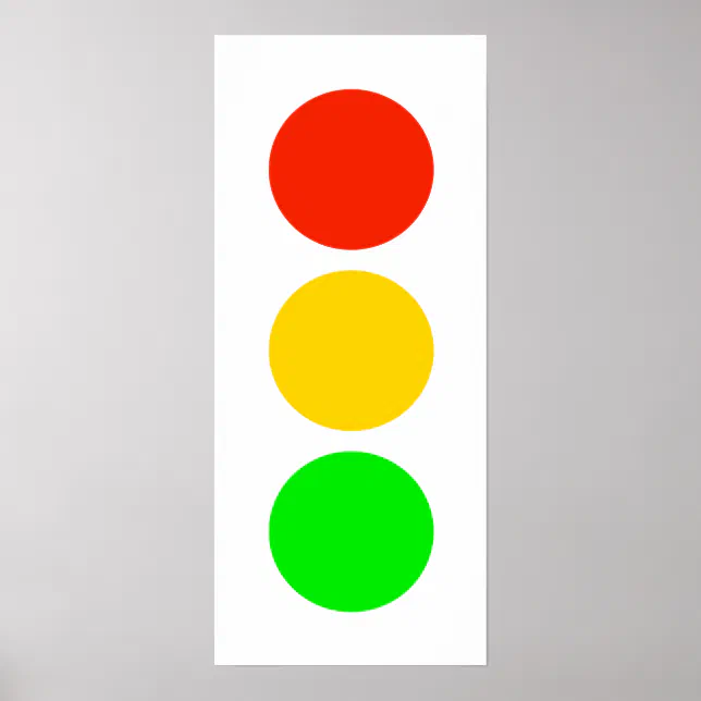 Stoplight Colors Poster | Zazzle