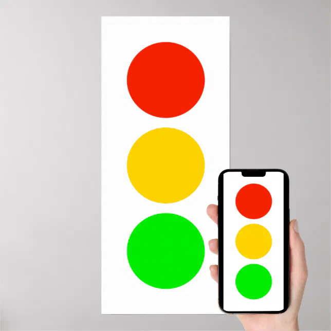 Stoplight Colors Poster | Zazzle