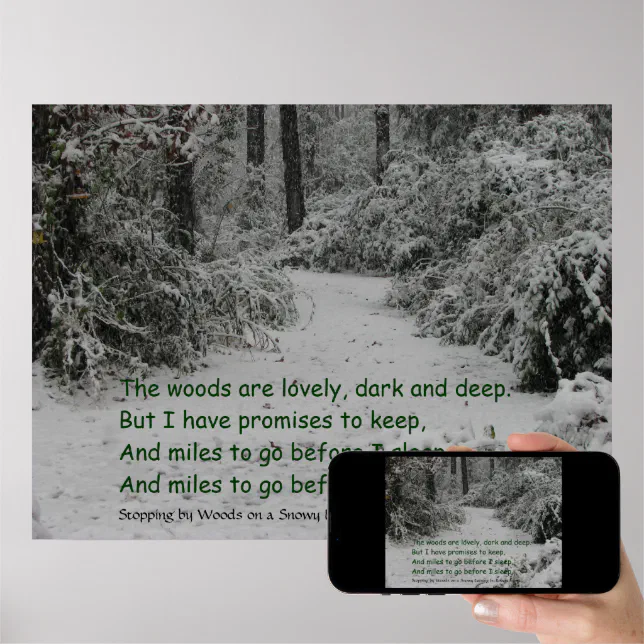 Stopping by Woods Snow Poster | Zazzle