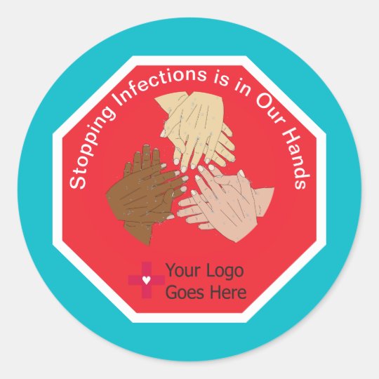 Stopping Infections is in Our Hands Hand Hygiene Classic Round Sticker ...