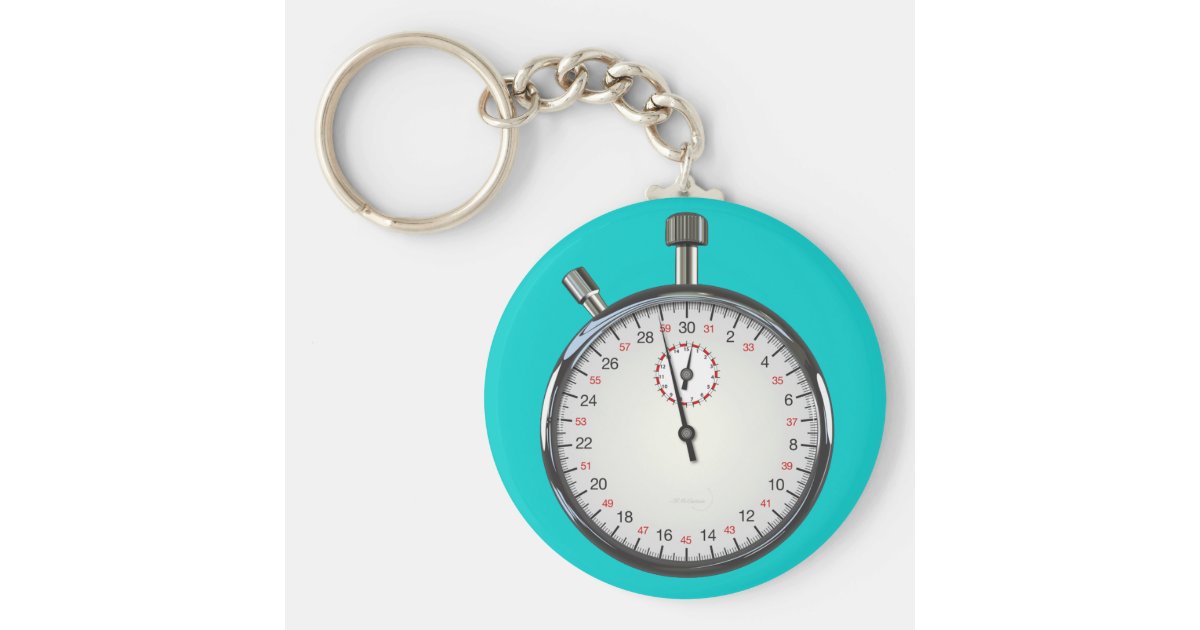 Stopwatch Keychain | Zazzle
