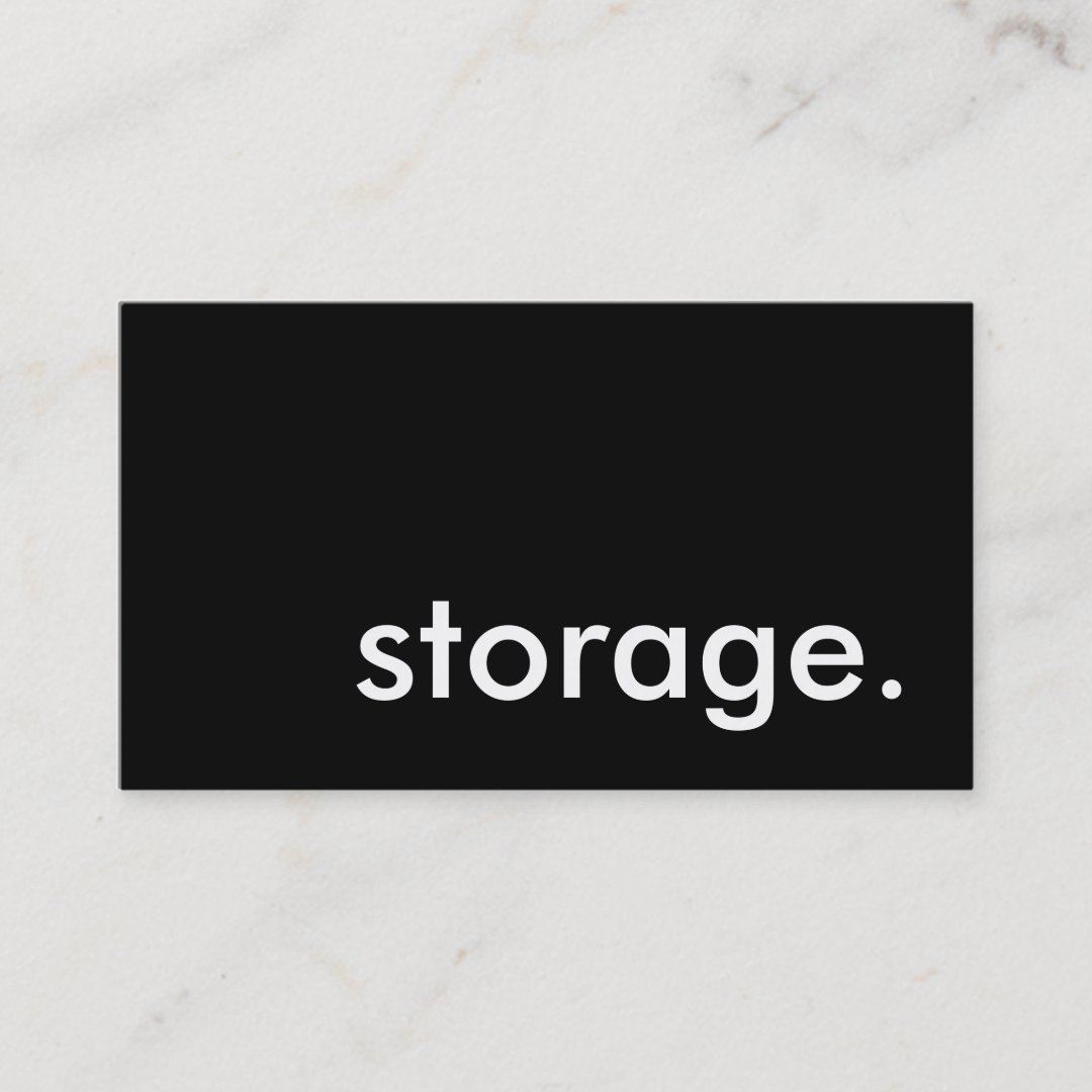 storage. business card | Zazzle