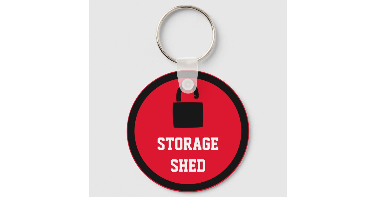 Storage Red Shed Keychain | Zazzle